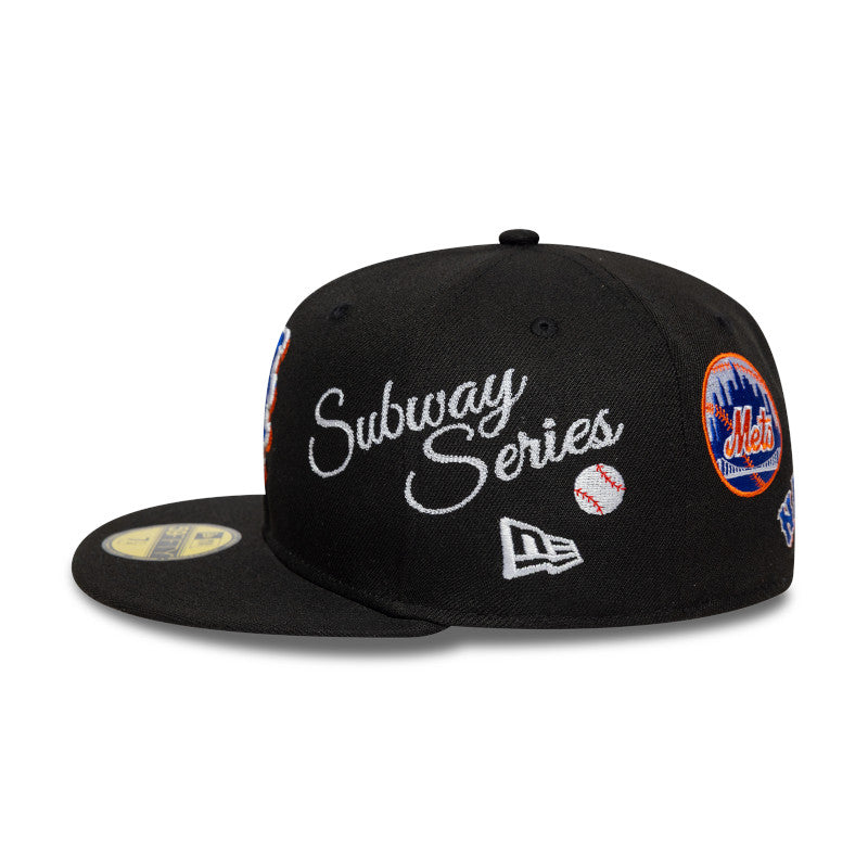 Gorra New Era 59FIFTY New York Mets Subway Series | Fitted Black – New ...